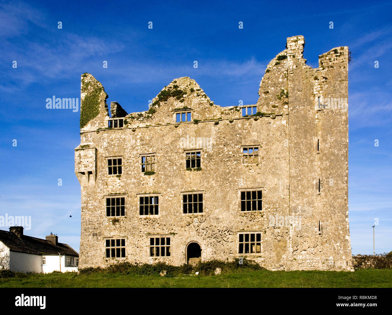 Leamangh Castle, Clare, Burren, Ireland Stock Photo - Alamy