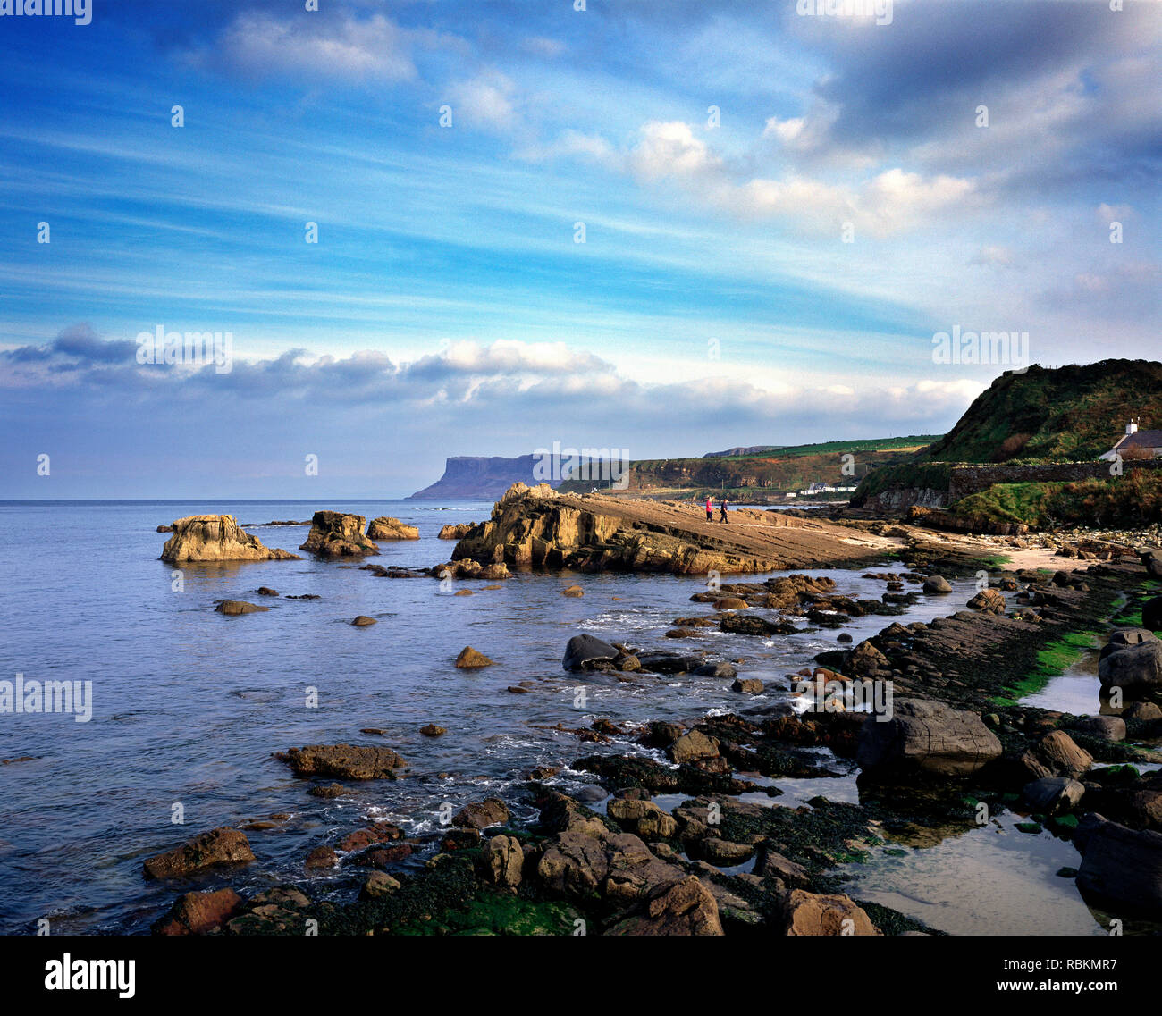 Ballycastle looking towards Fair Head in Co. Antrim Stock Photo - Alamy