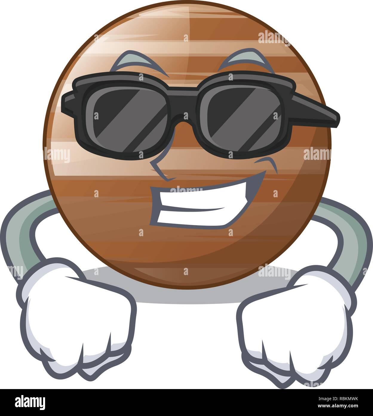 Super cool planet ray jupiter above sky cartoon Stock Vector Image ...