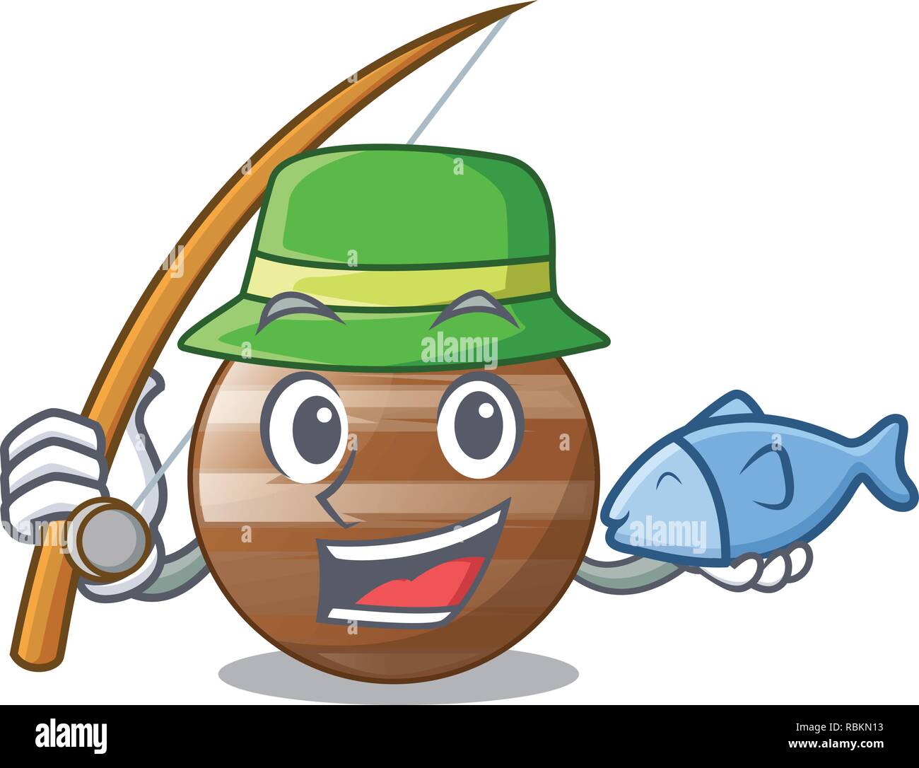 Fishing jupiter planet the isolated with mascot Stock Vector Image ...