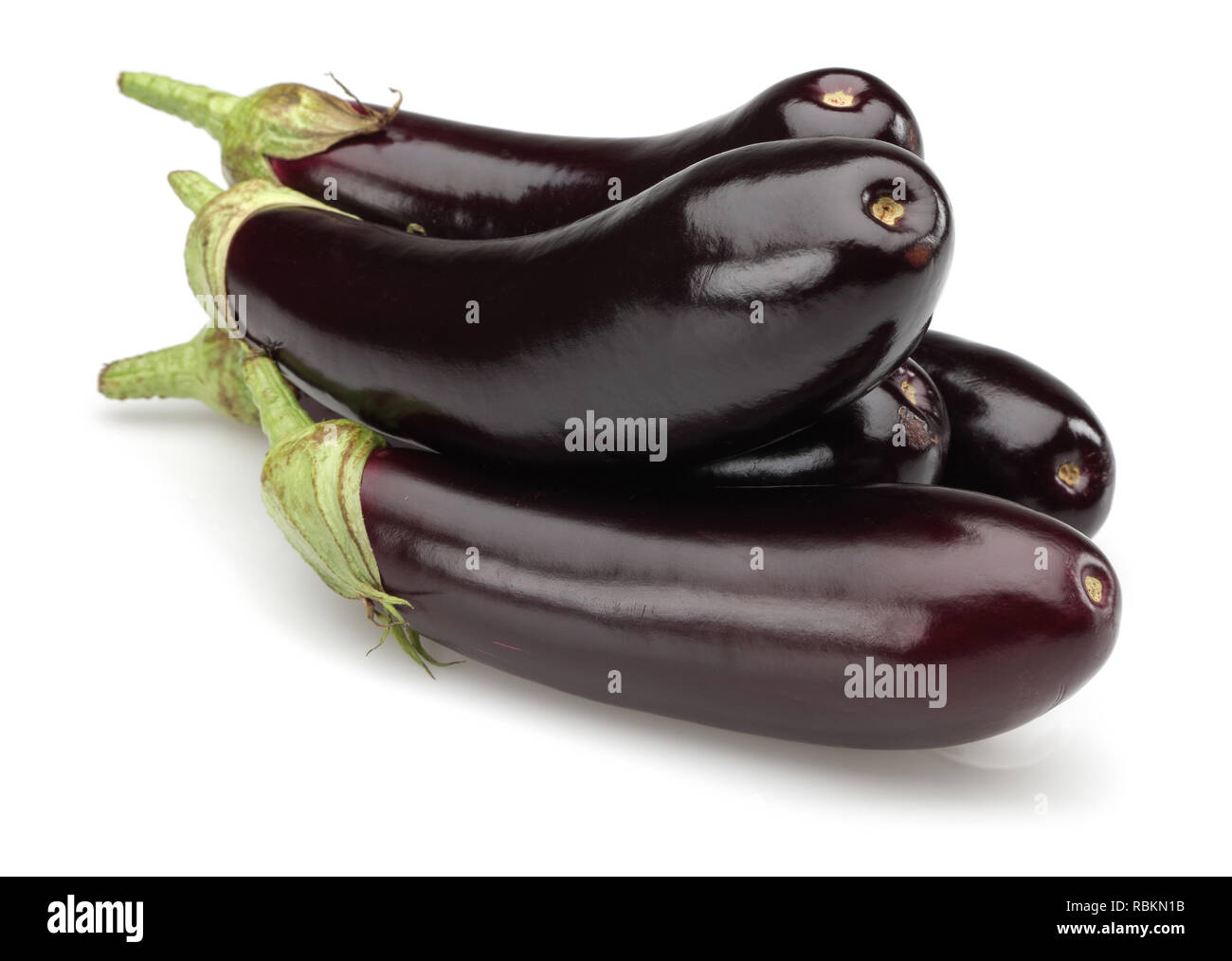 Eggplant or Aubergine vegetable isolated on white background Stock ...
