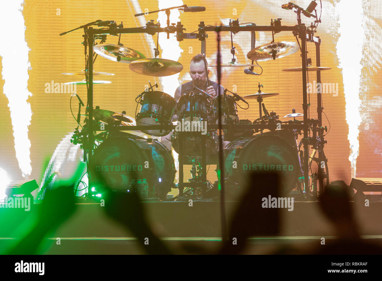 San Diego, California, USA. 9th Jan, 2019. Disturbed kicks off ...