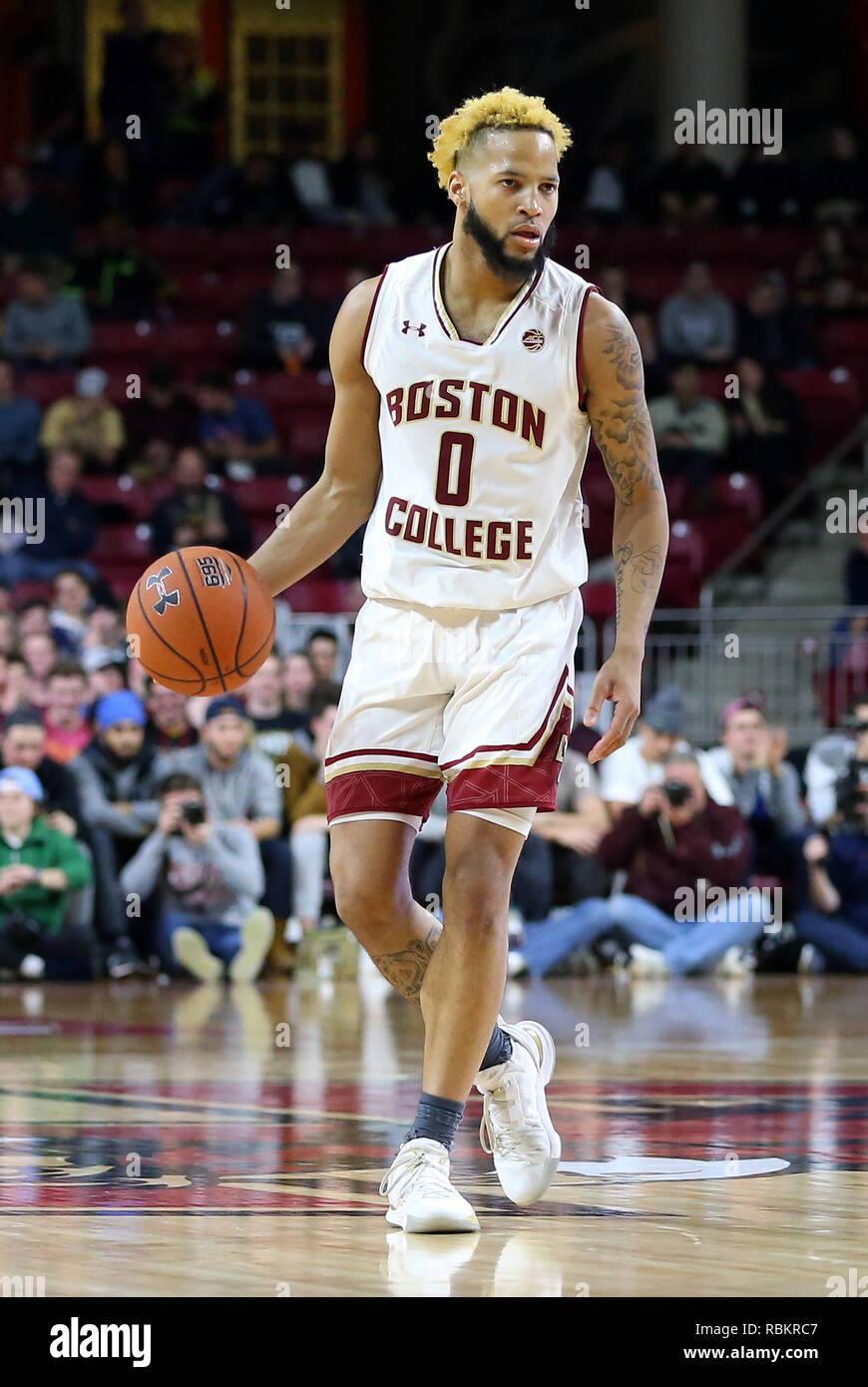 Conte Forum. 9th Jan, 2019. MA, USA; Boston College Eagles guard Ky ...