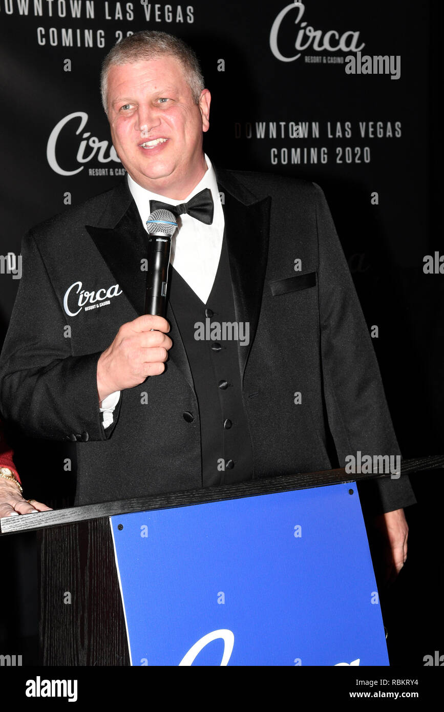 Las Vegas, NV, USA. 10th Jan, 2019. Derek Stevens at the announcement ...