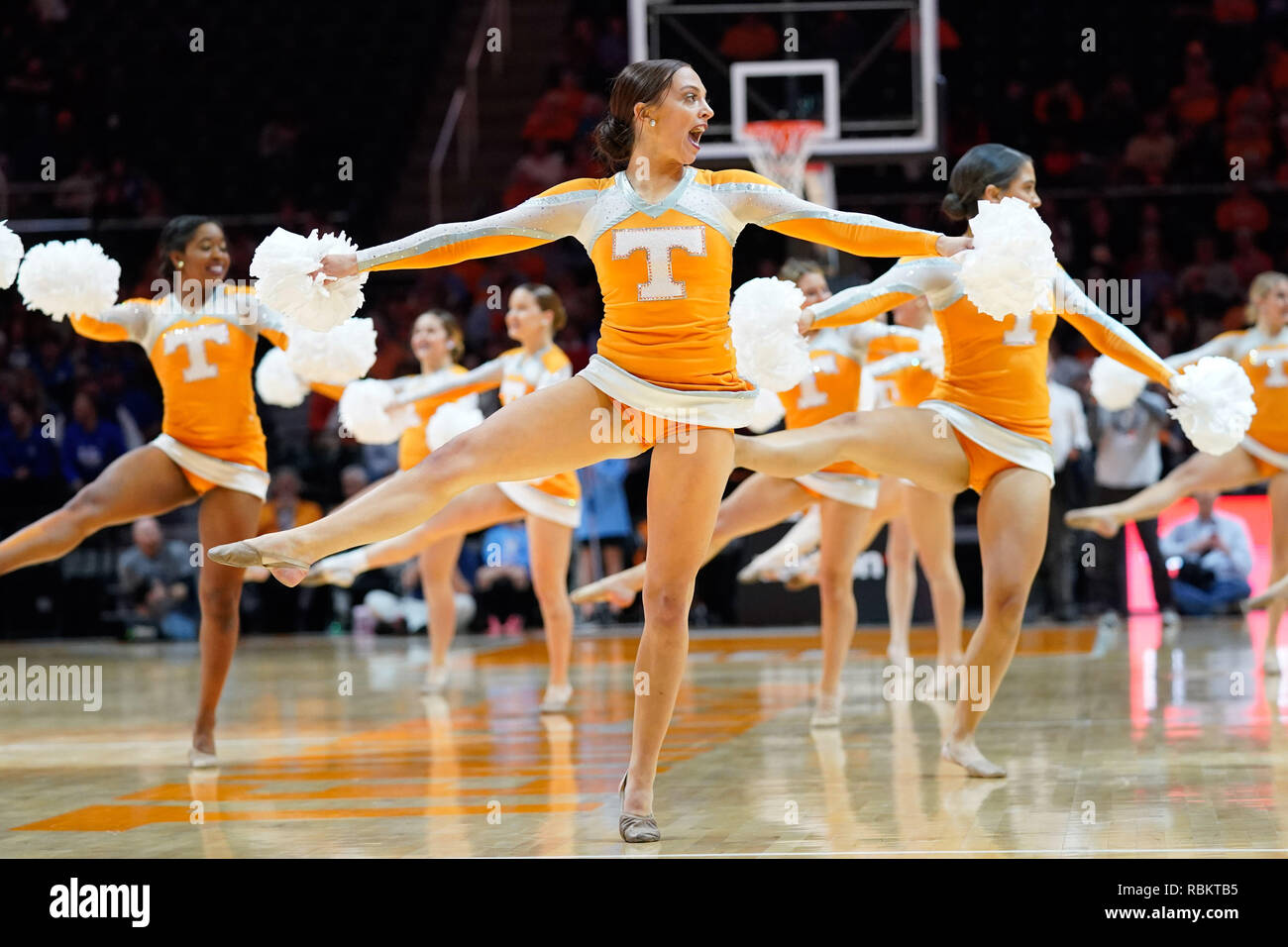 January 10, 2019: Tennessee Lady Volunteers dance team performs during ...
