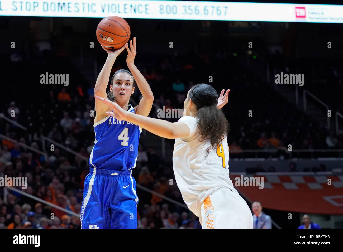 January 10, 2019: Maci Morris #4 of the Kentucky Wildcats shoots the ...