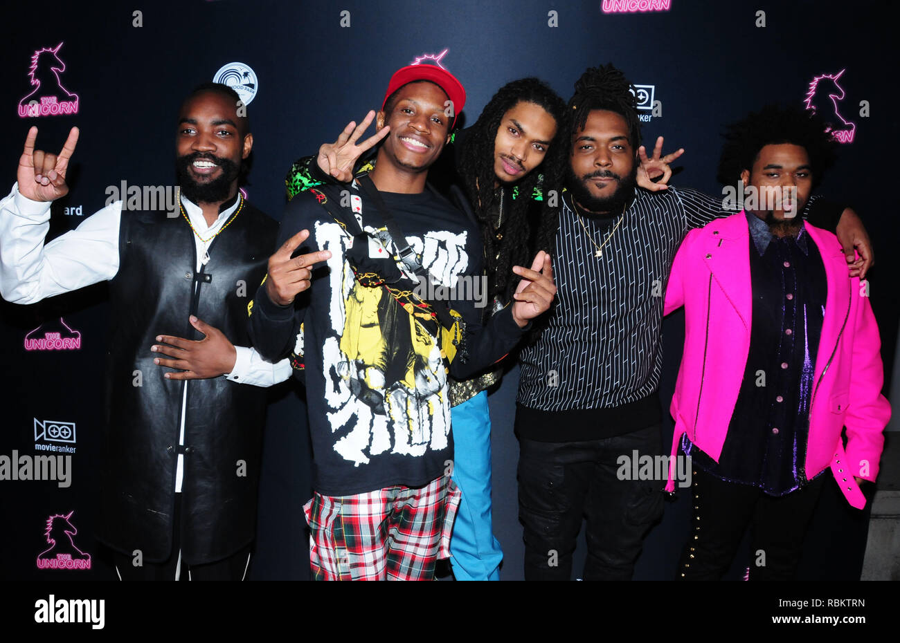 Los Angeles, California, USA. 10th January, 2019. Musical Group Phony ...