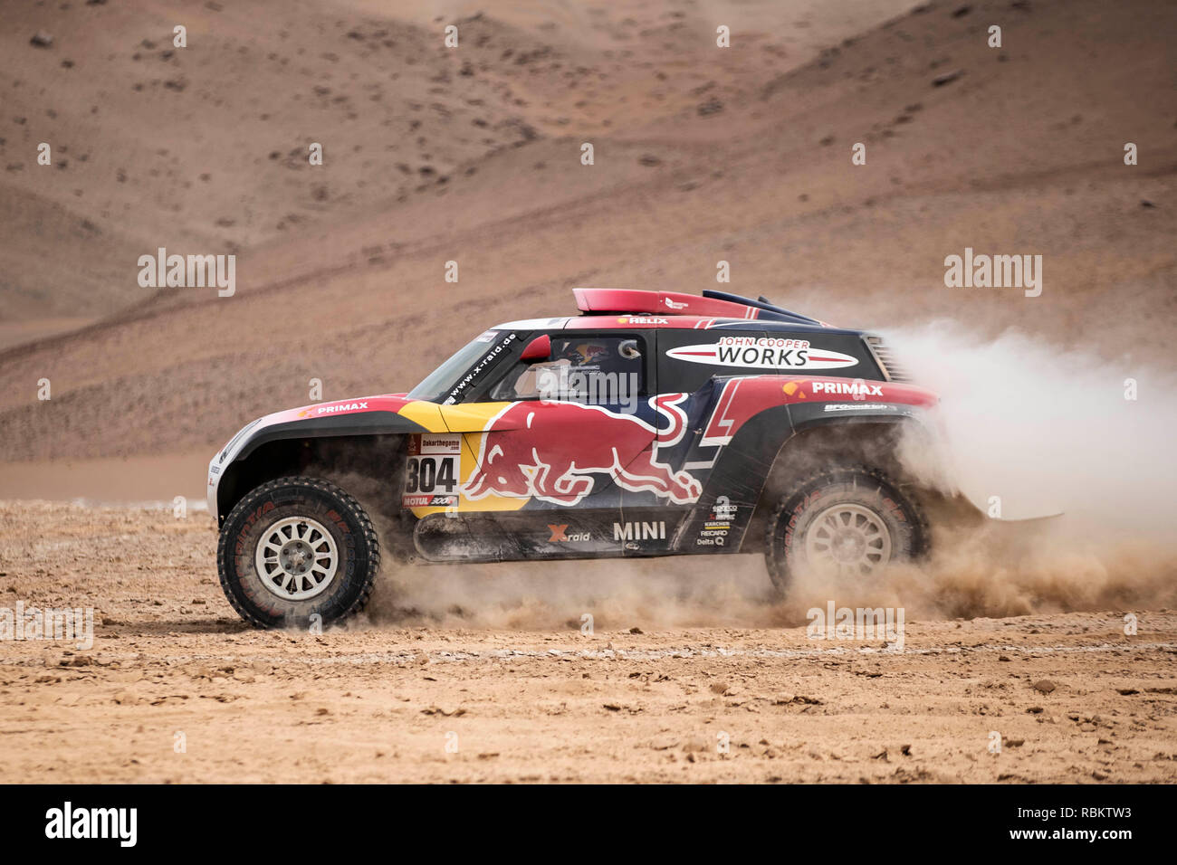 Arequipa, Peru. 10th Jan, 2019. French driver Stephane Peterhansel and ...