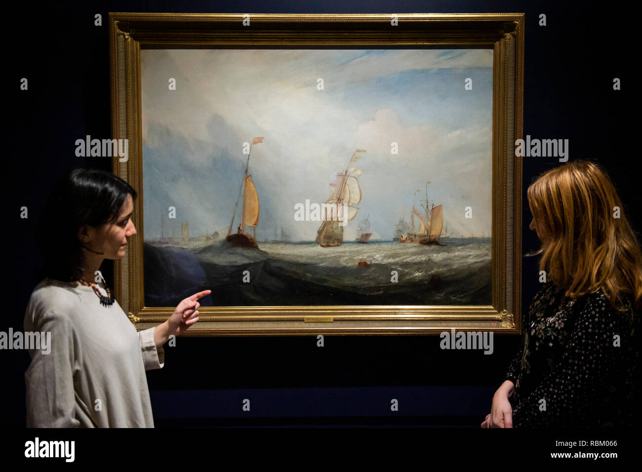 London, UK. 11th Jan 2019. JMW Turner Helvoetsluys - “He has been here ...