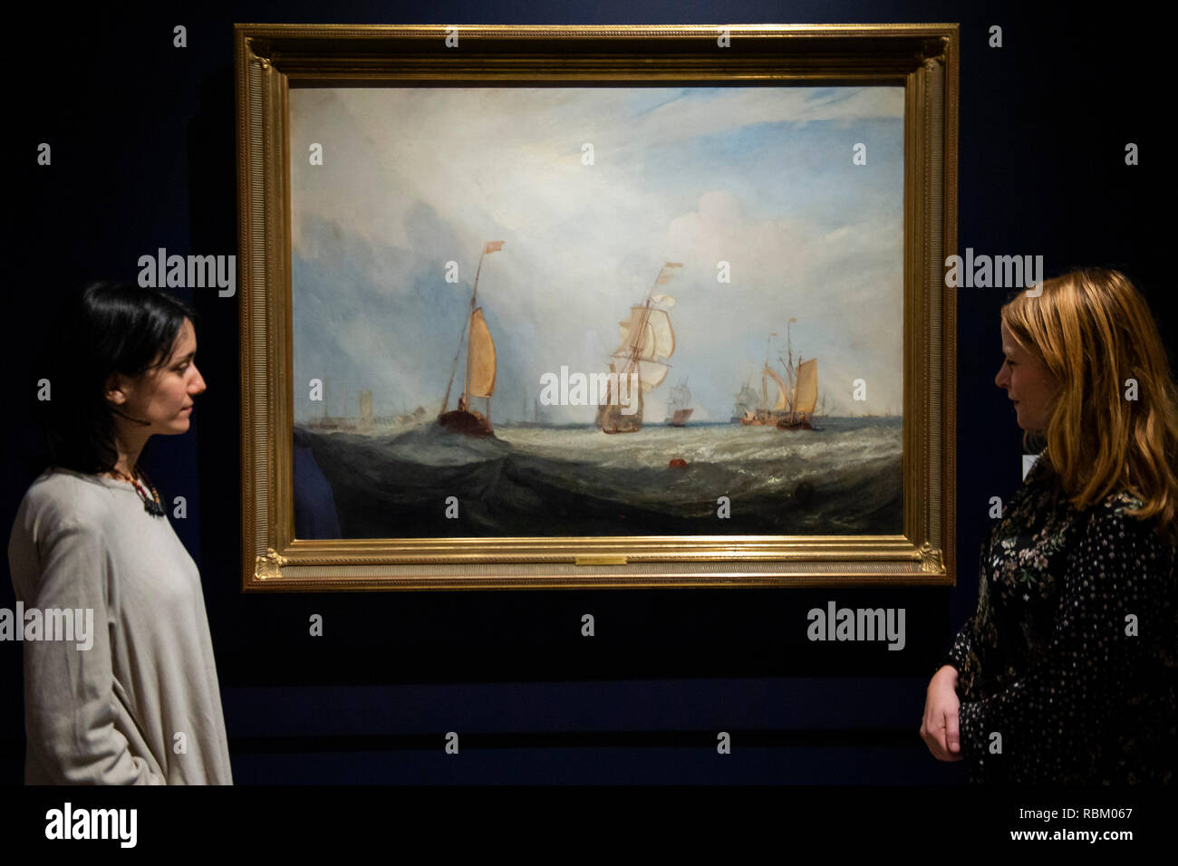 London, UK. 11th Jan 2019. JMW Turner Helvoetsluys - “He has been here ...