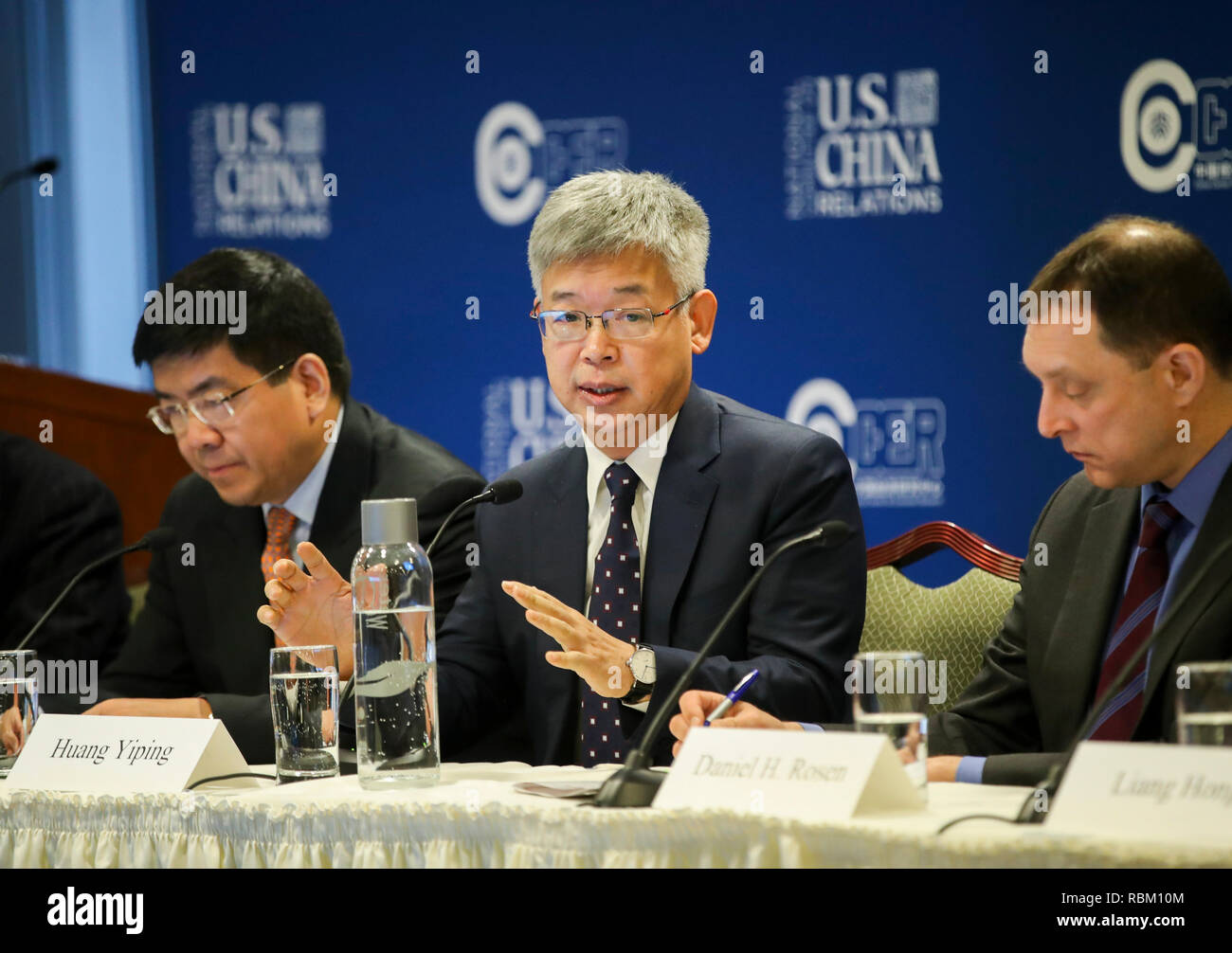 New York Usa 10th Jan 2019 Huang Yiping C Professor Of National