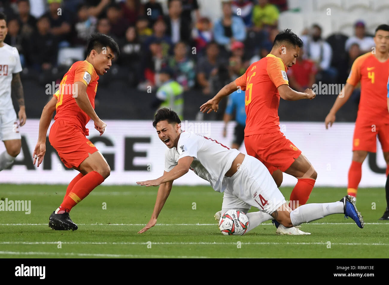 Abu Dhabi, U.A.E. 11th Jan, 2019. John Patrick Strauss (C) of the ...