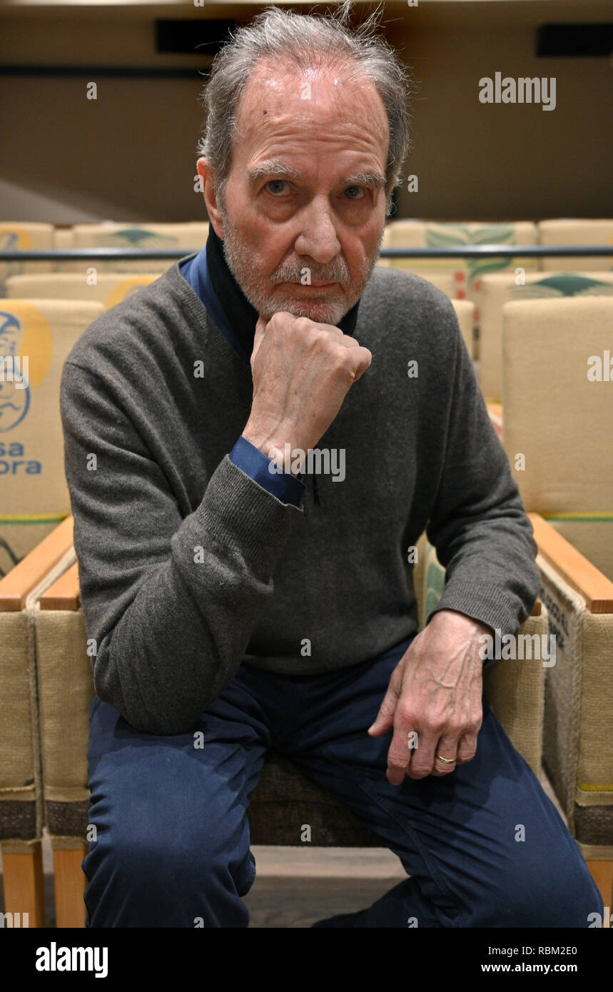 Morbach, Germany. 11th Jan, 2019. Film director Egar Reitz sits in ...