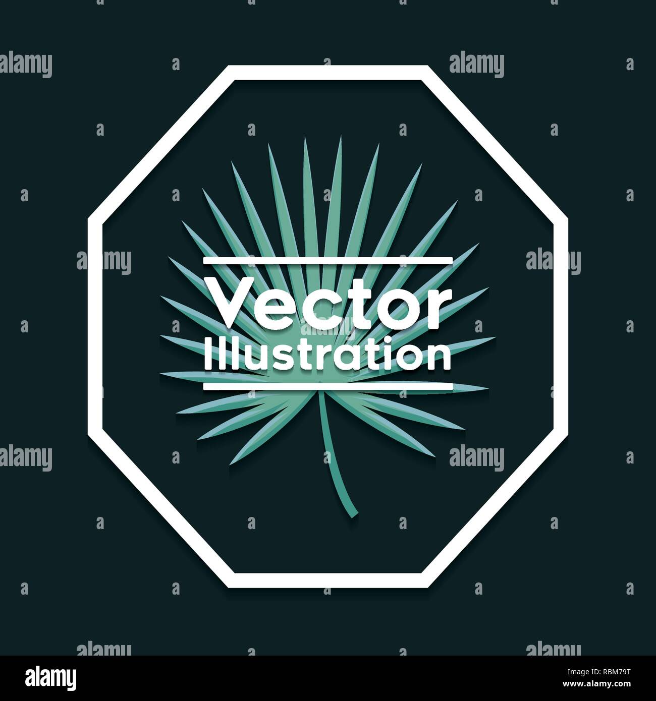 leaf plant decorative frame vector illustration design Stock Vector ...