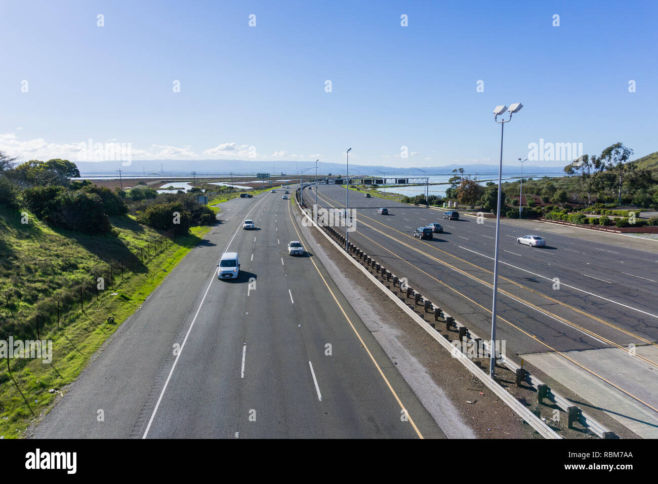 Highway in San Francisco Bay Area, Fremont, California Stock Photo - Alamy