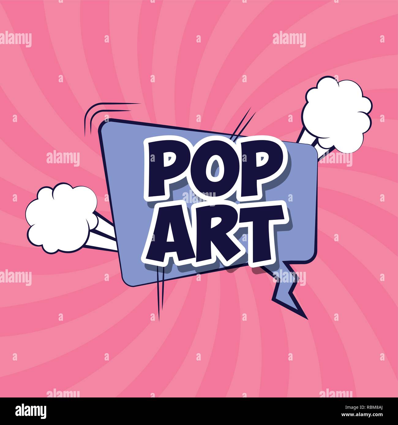 speech bubble with pop art word vector illustration design Stock Vector ...