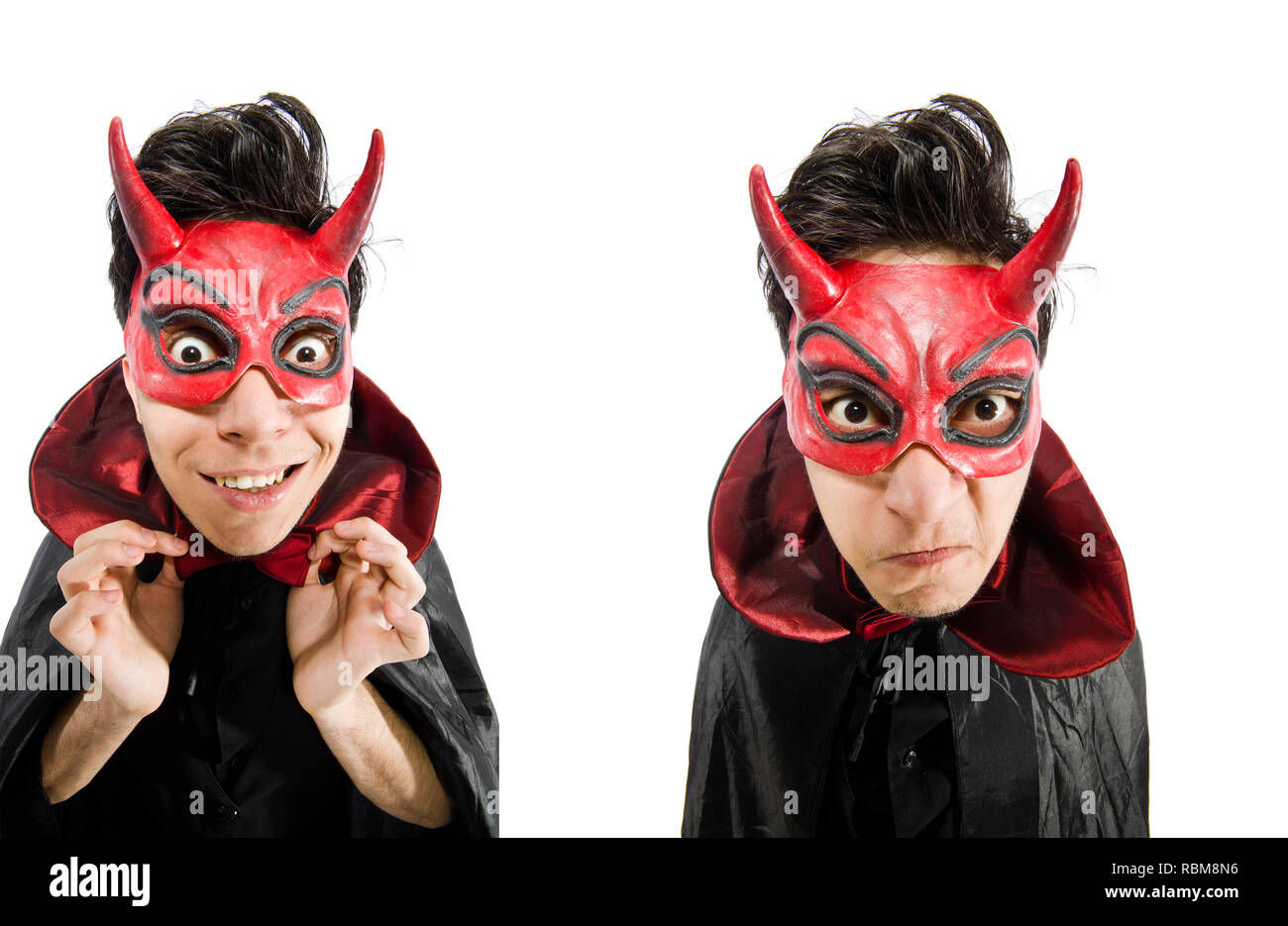 Funny devil isolated on the white background Stock Photo - Alamy