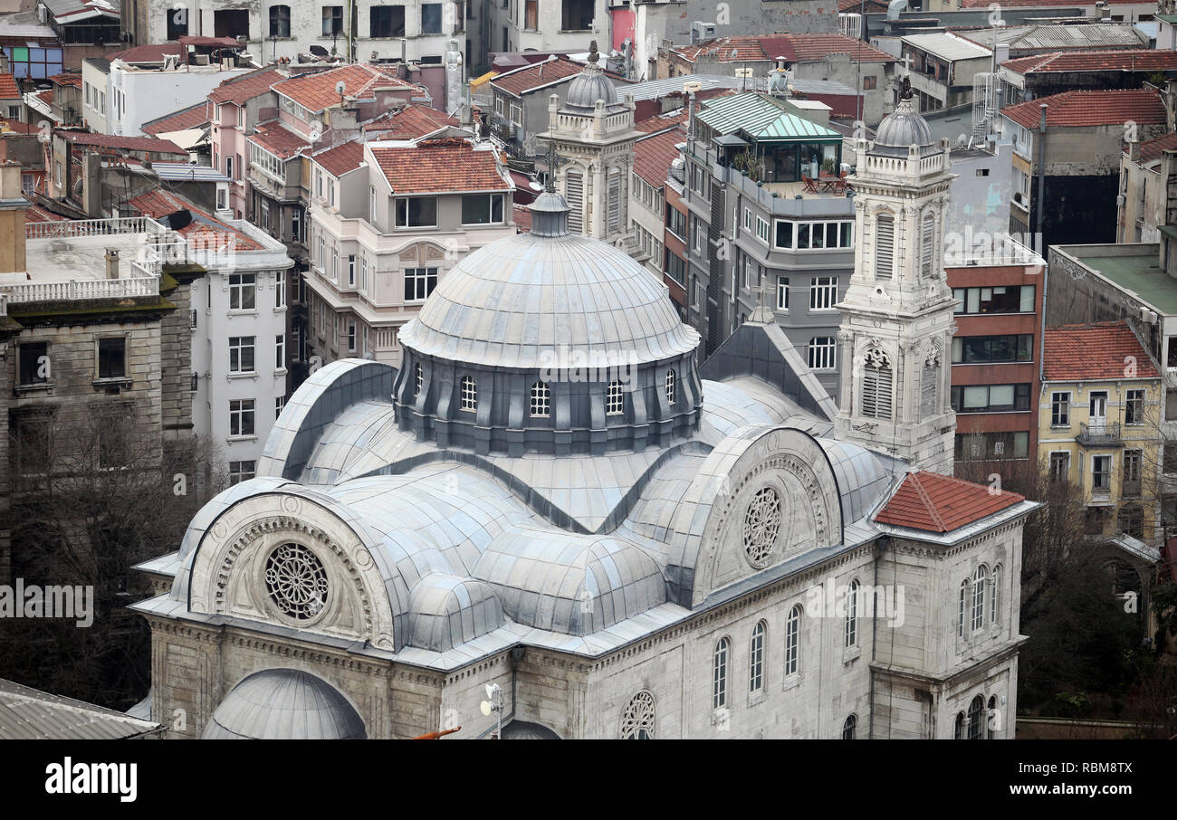 Aya Triada Orthodox Church in Taksim, Istanbul, Turkey Stock Photo - Alamy