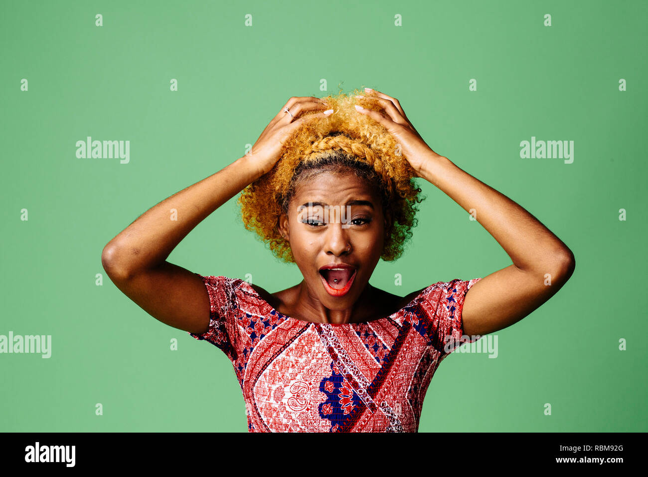 Overwhelm face hi-res stock photography and images - Alamy