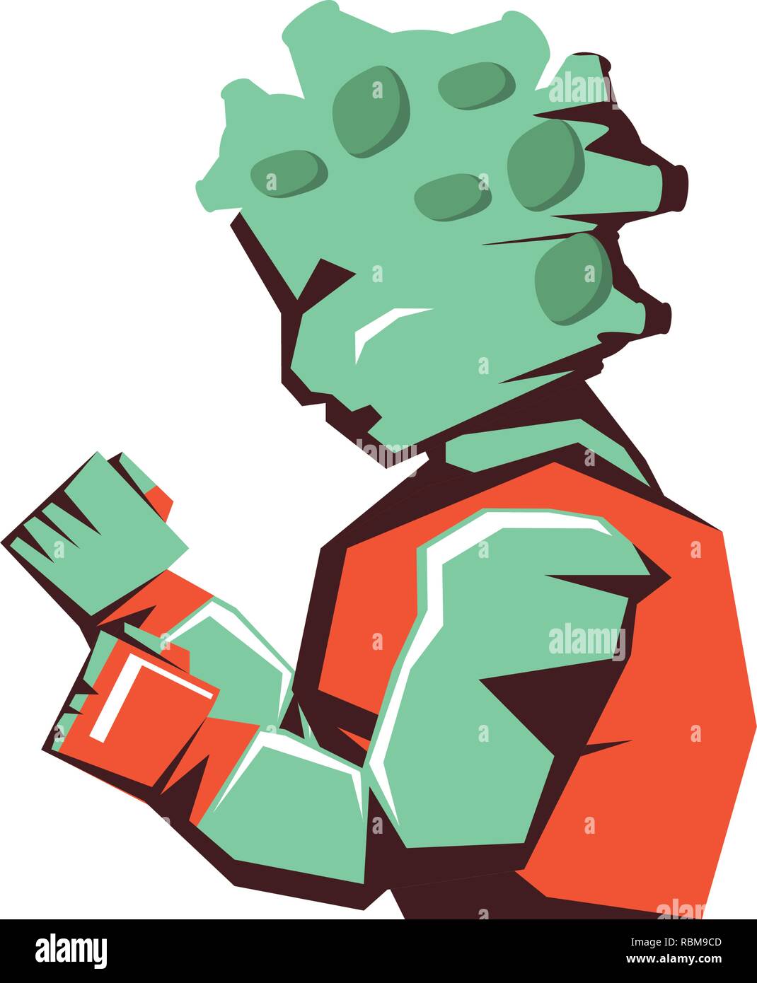 Monsters fighting Stock Vector Images - Alamy