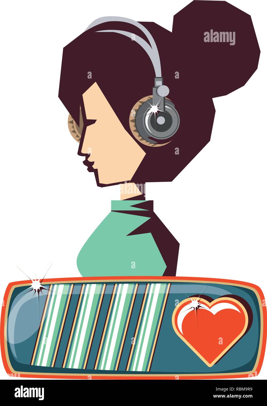 female player video game with set icons vector illustration design ...