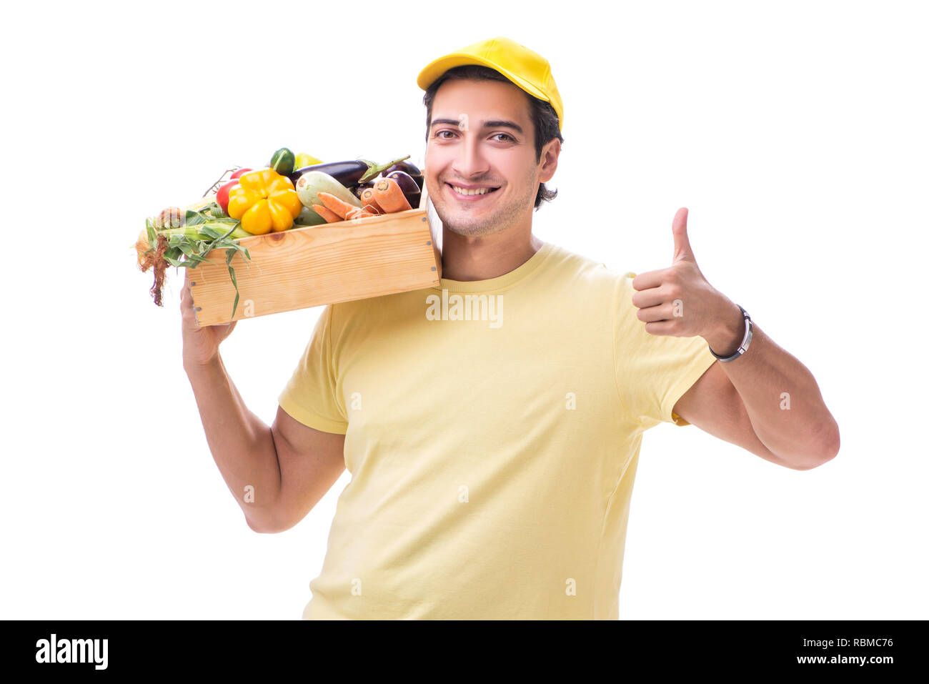 Concept of shopping delivery isolated on white background Stock Photo ...