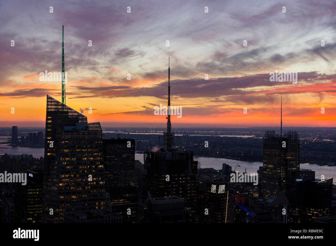 Manhattan, From Rockefeller Tower, New York City, USA Stock Photo - Alamy