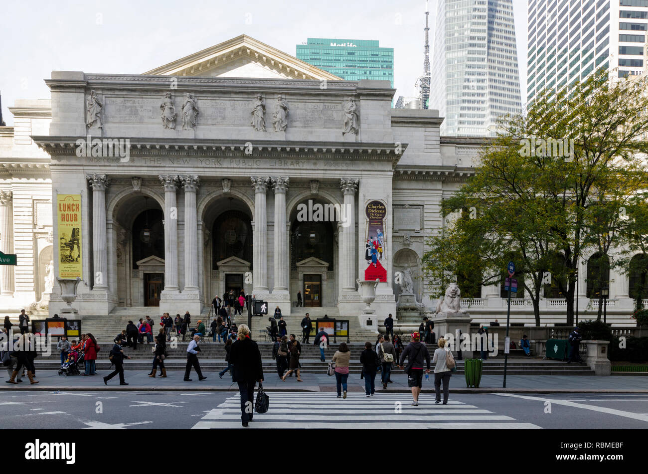 New York Public Library building, New York City, USA Stock Photo - Alamy
