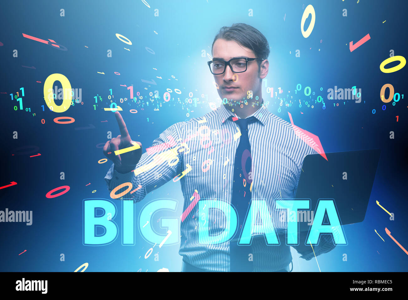 Big data concept with data mining analyst Stock Photo - Alamy