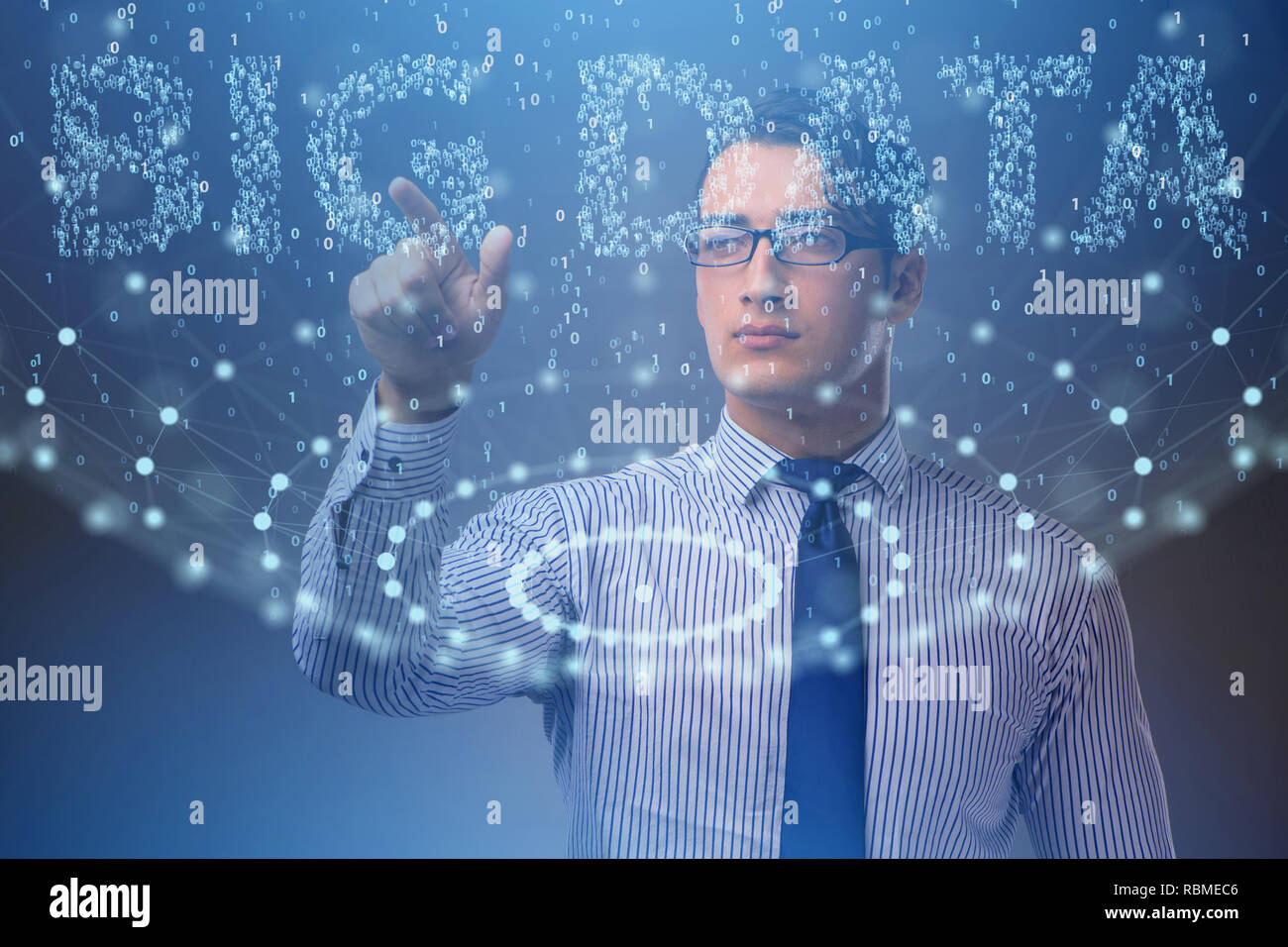 Big data concept with data mining analyst Stock Photo - Alamy