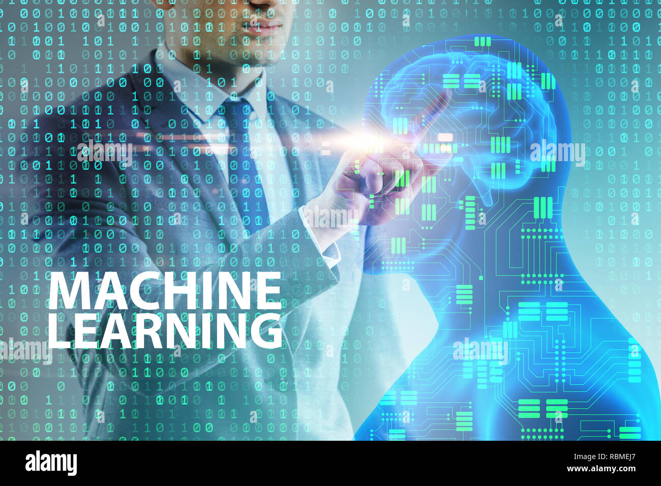 Machine learning concept as modern technology Stock Photo - Alamy