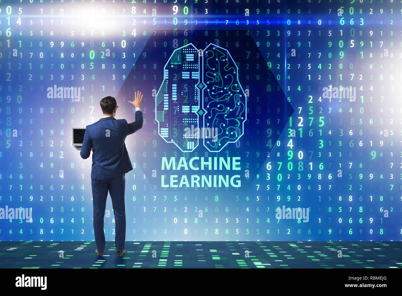 Machine learning concept as modern technology Stock Photo - Alamy