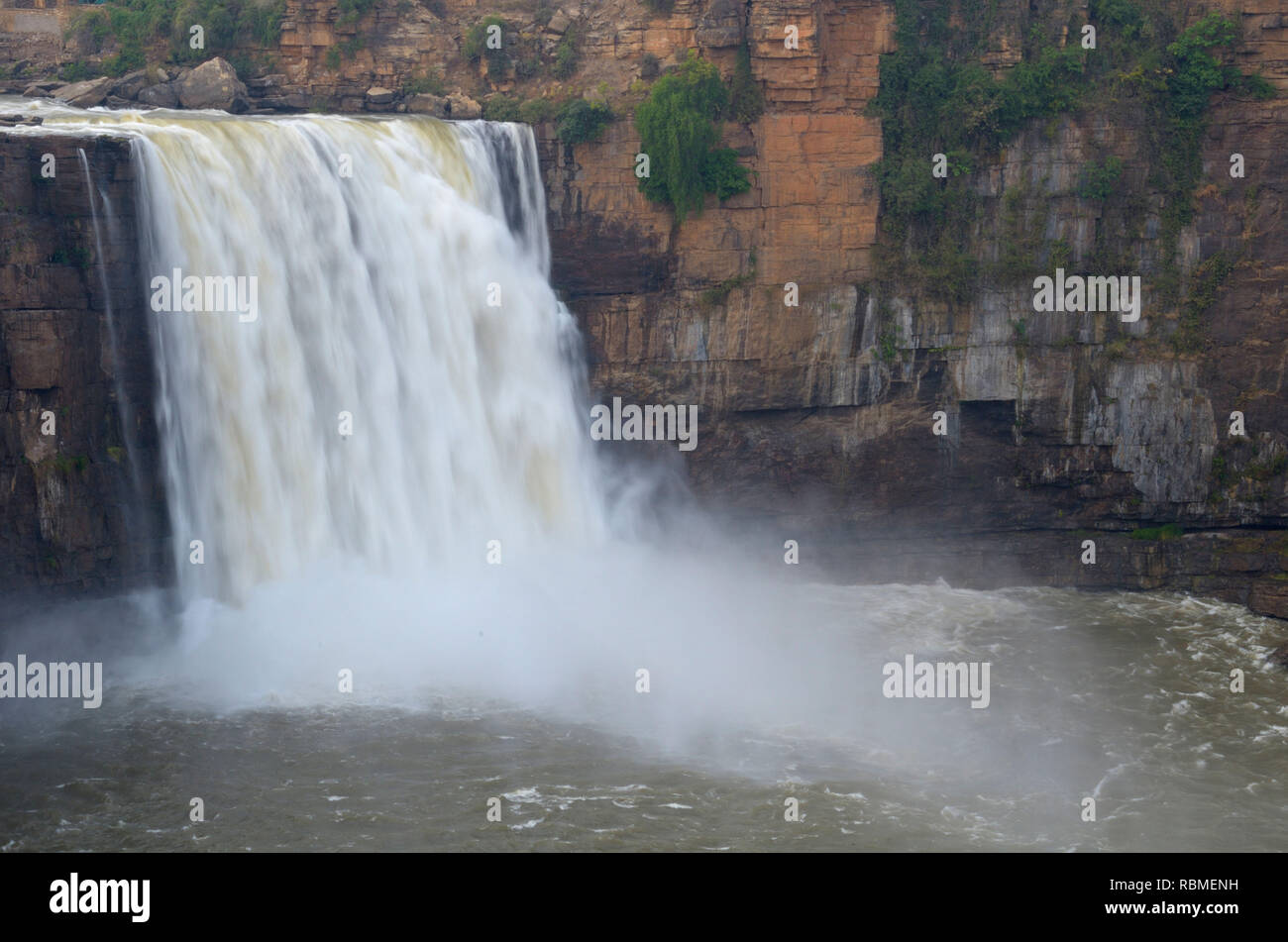 Gokak waterfall on Ghataprabha River, Karnataka, India, Asia Stock ...