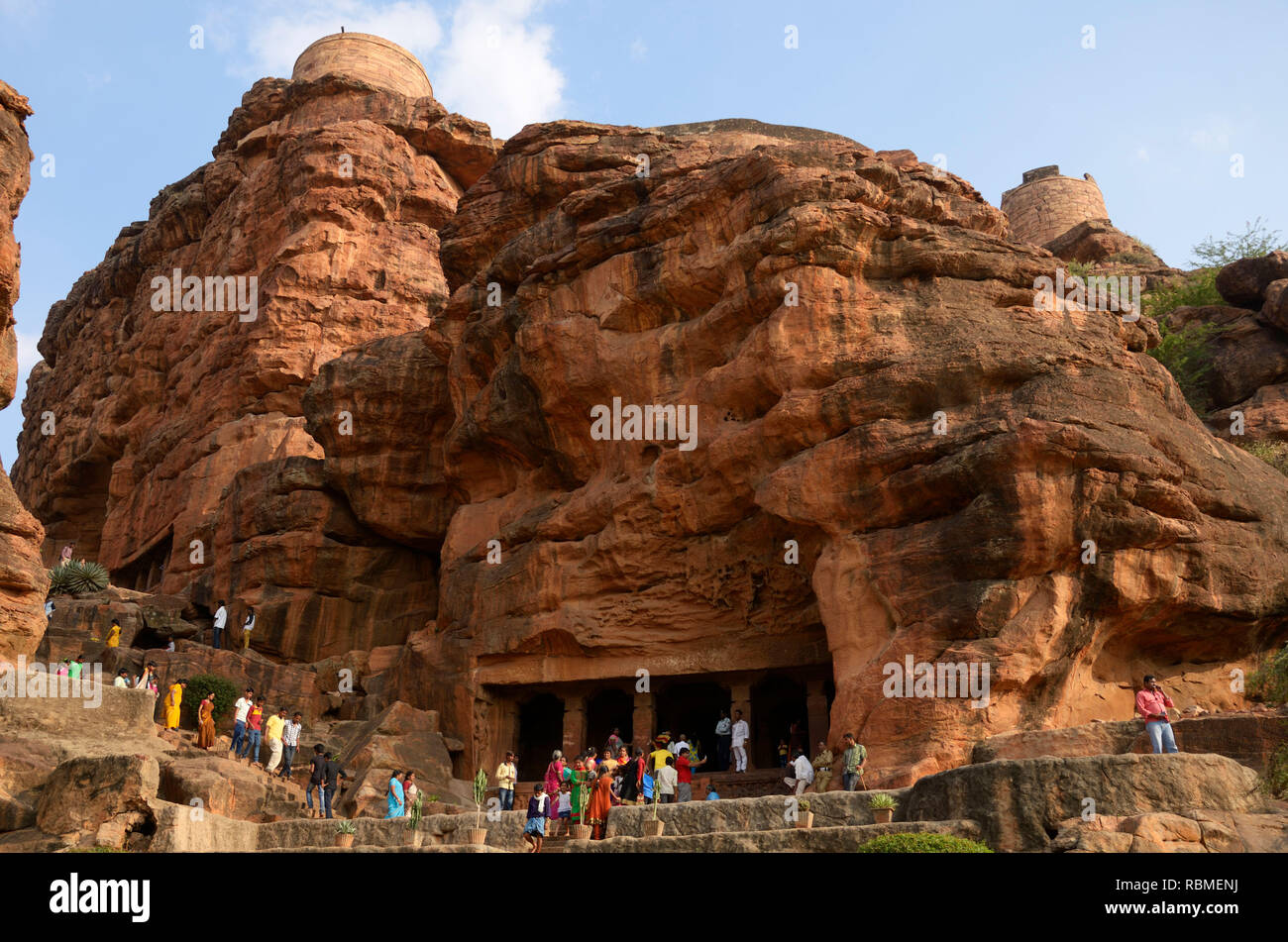 Badami caves, Badami, Karnataka, India, Asia Stock Photo - Alamy