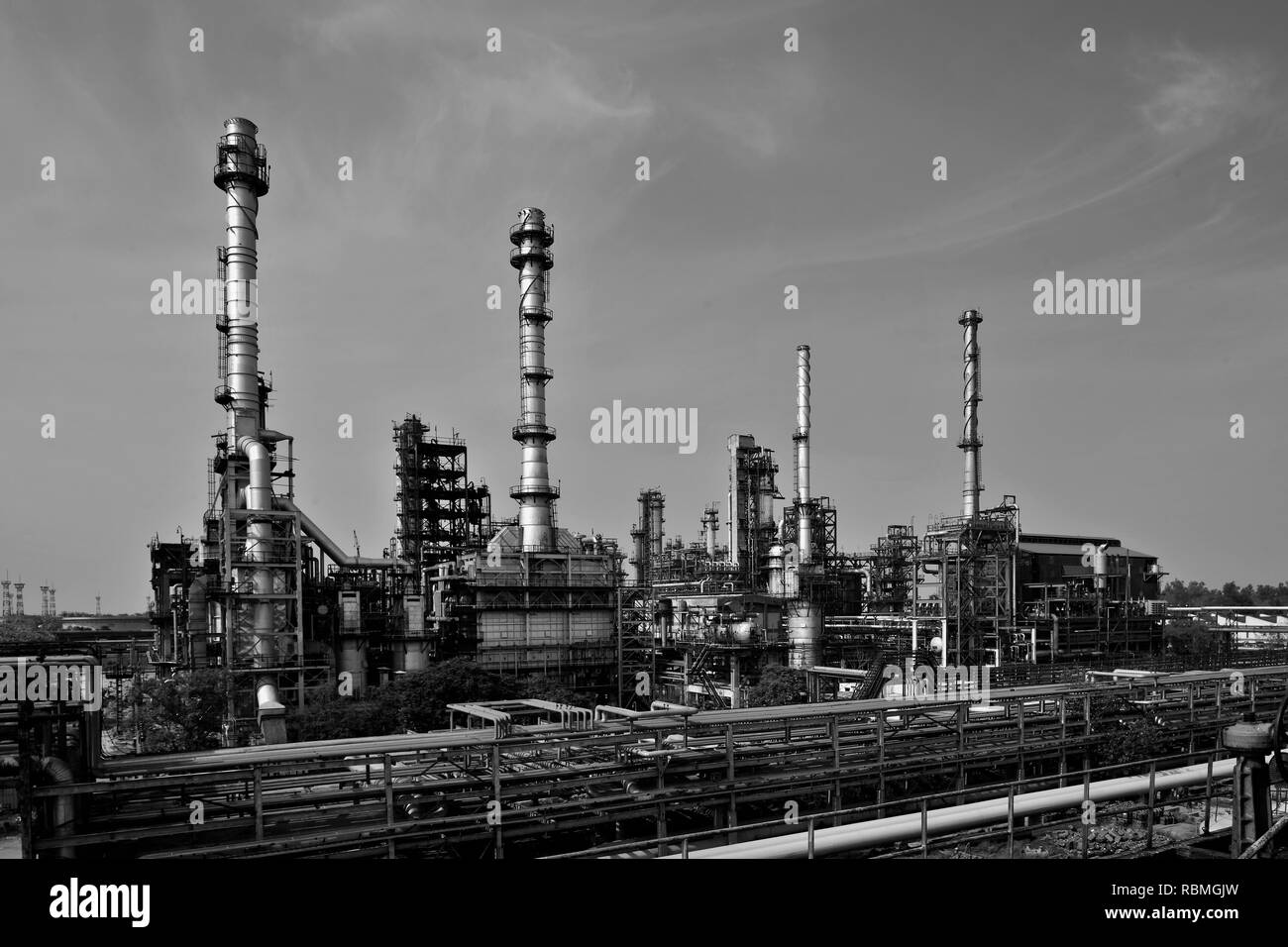 Oil india refinery Black and White Stock Photos & Images - Alamy