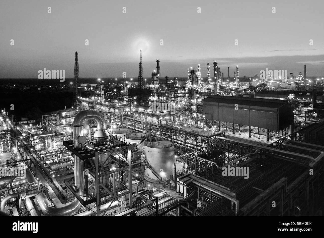 Indian Oil Refinery Black and White Stock Photos & Images - Alamy