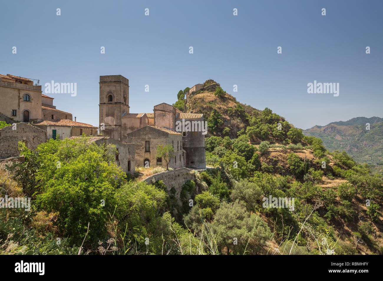 A view in Savoca in Sicily Italy Stock Photo - Alamy