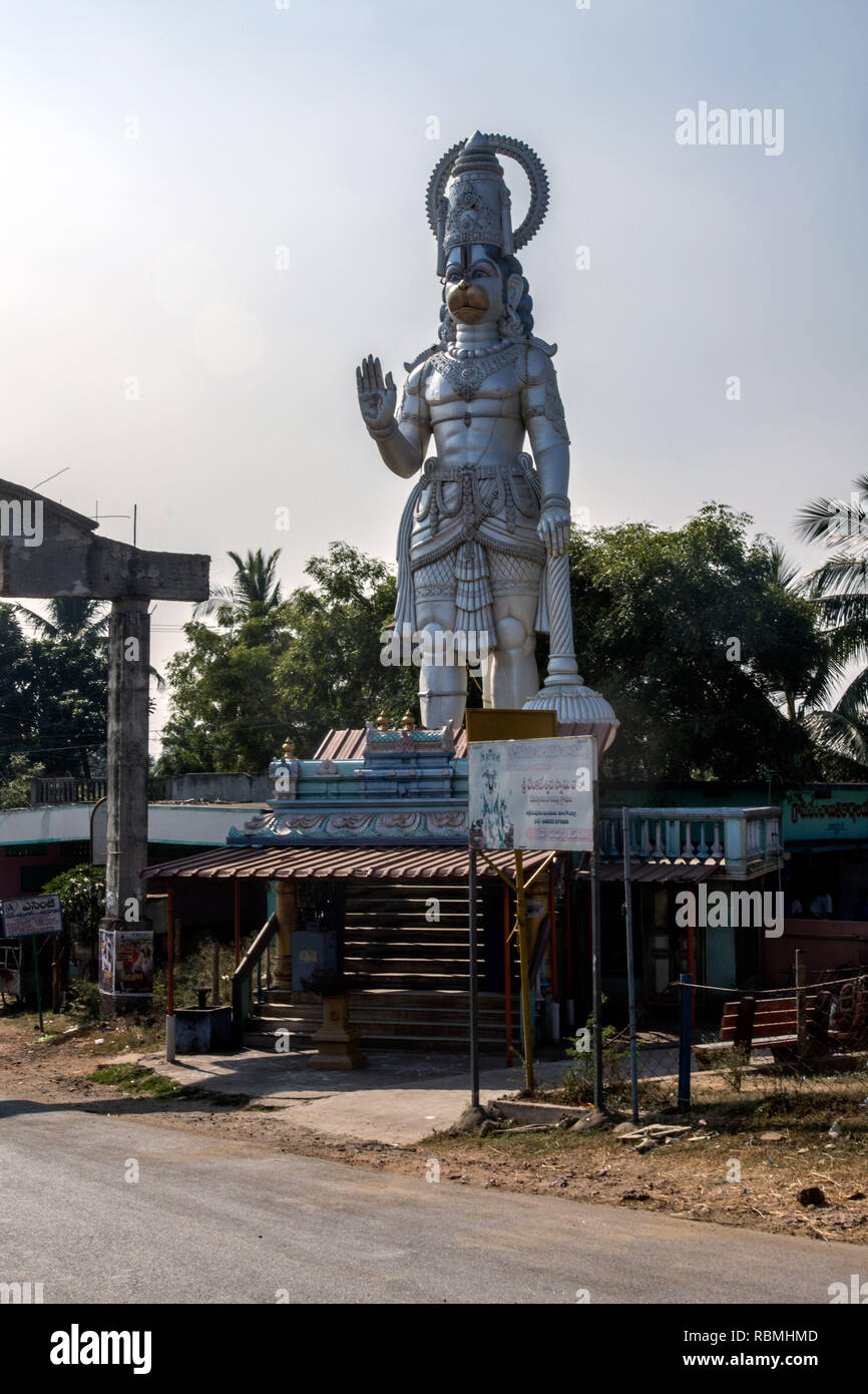 Lord Hanuman statue, Dowleswaram Barrage, Rajahmundry, Andhra Pradesh ...