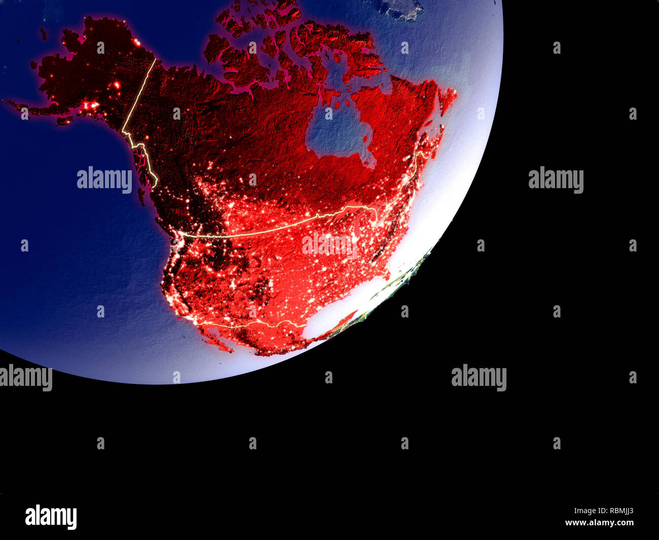 Nafta map hi-res stock photography and images - Alamy