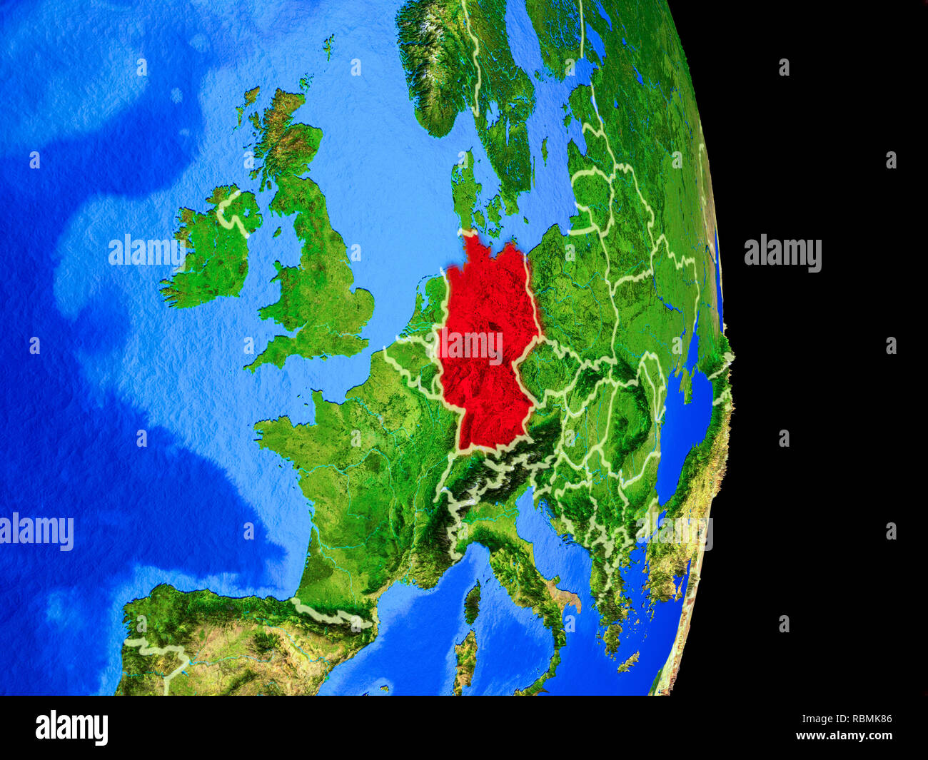 Political map europe countries german hi-res stock photography and ...