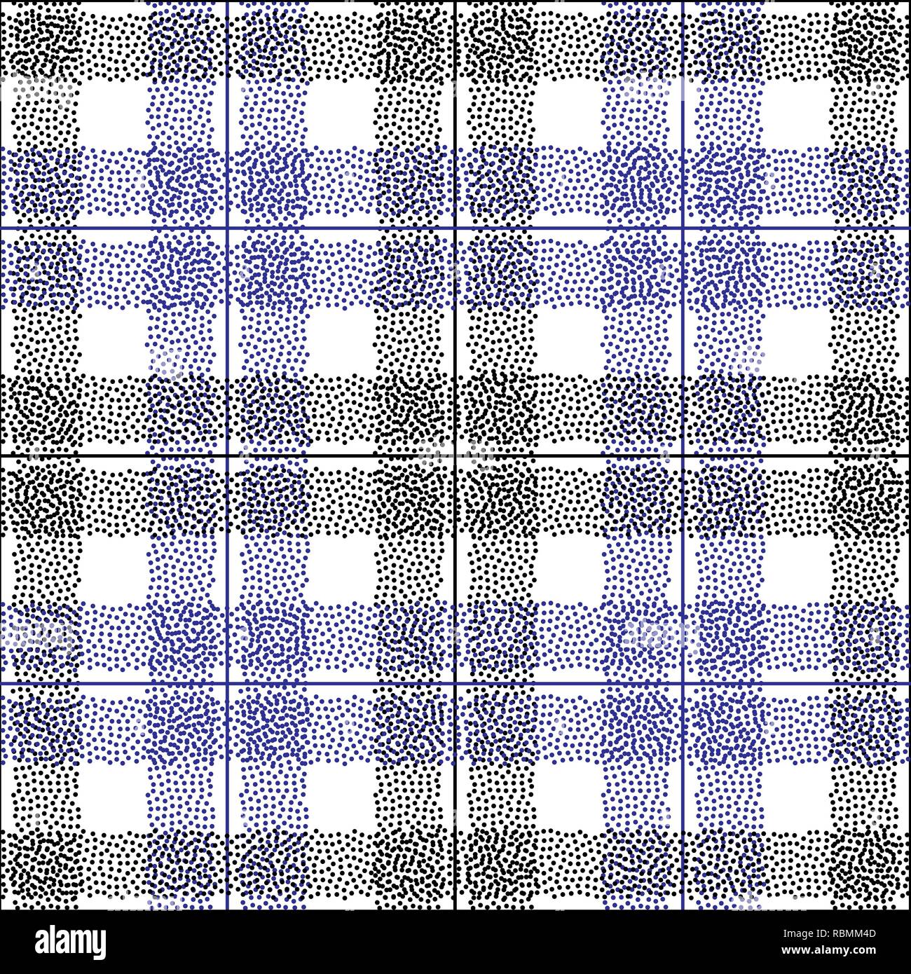 Tartan dotted vector seamless pattern. Abstract dots checkered ...
