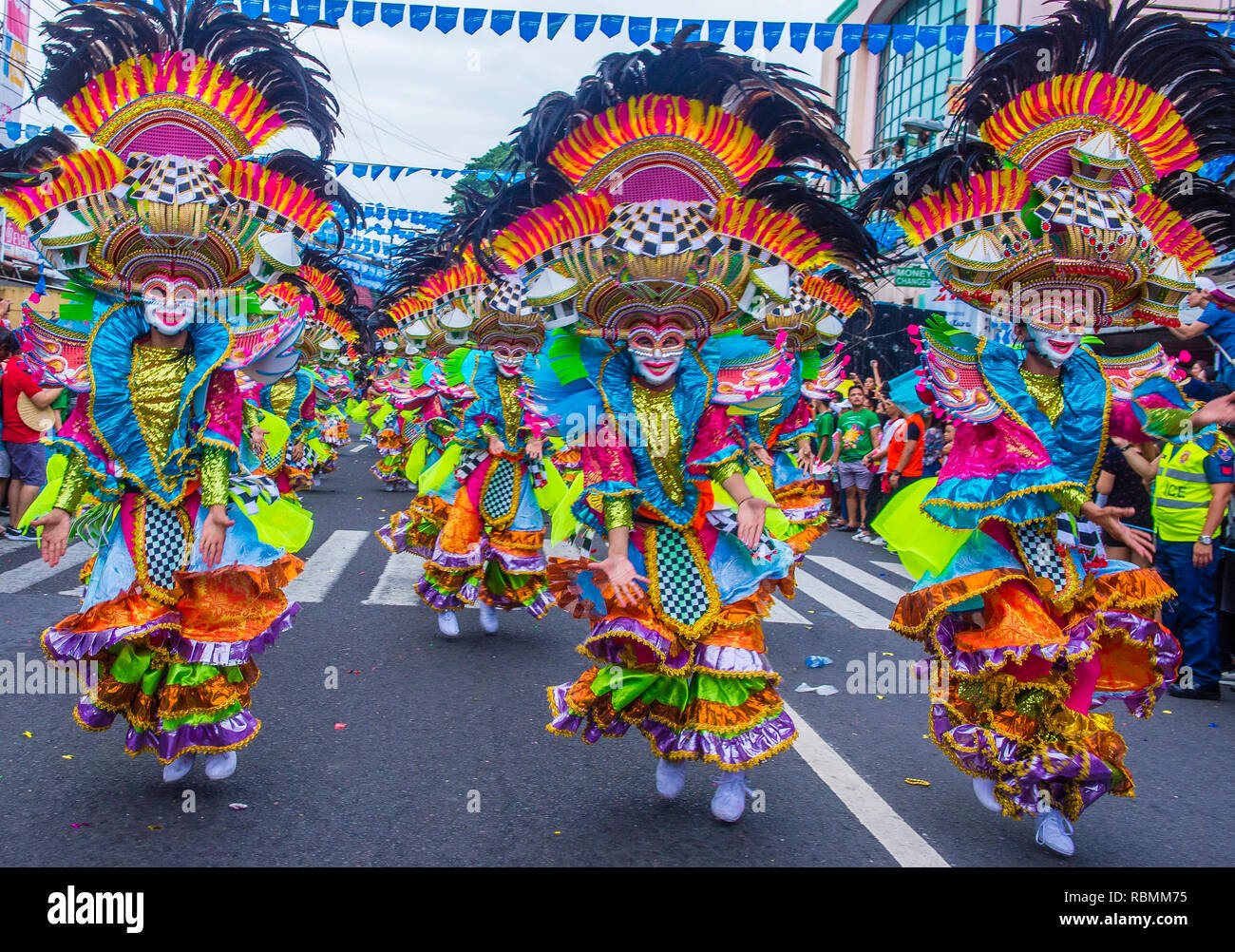 Participants in the Masskara Festival in Bacolod Philippines Stock ...