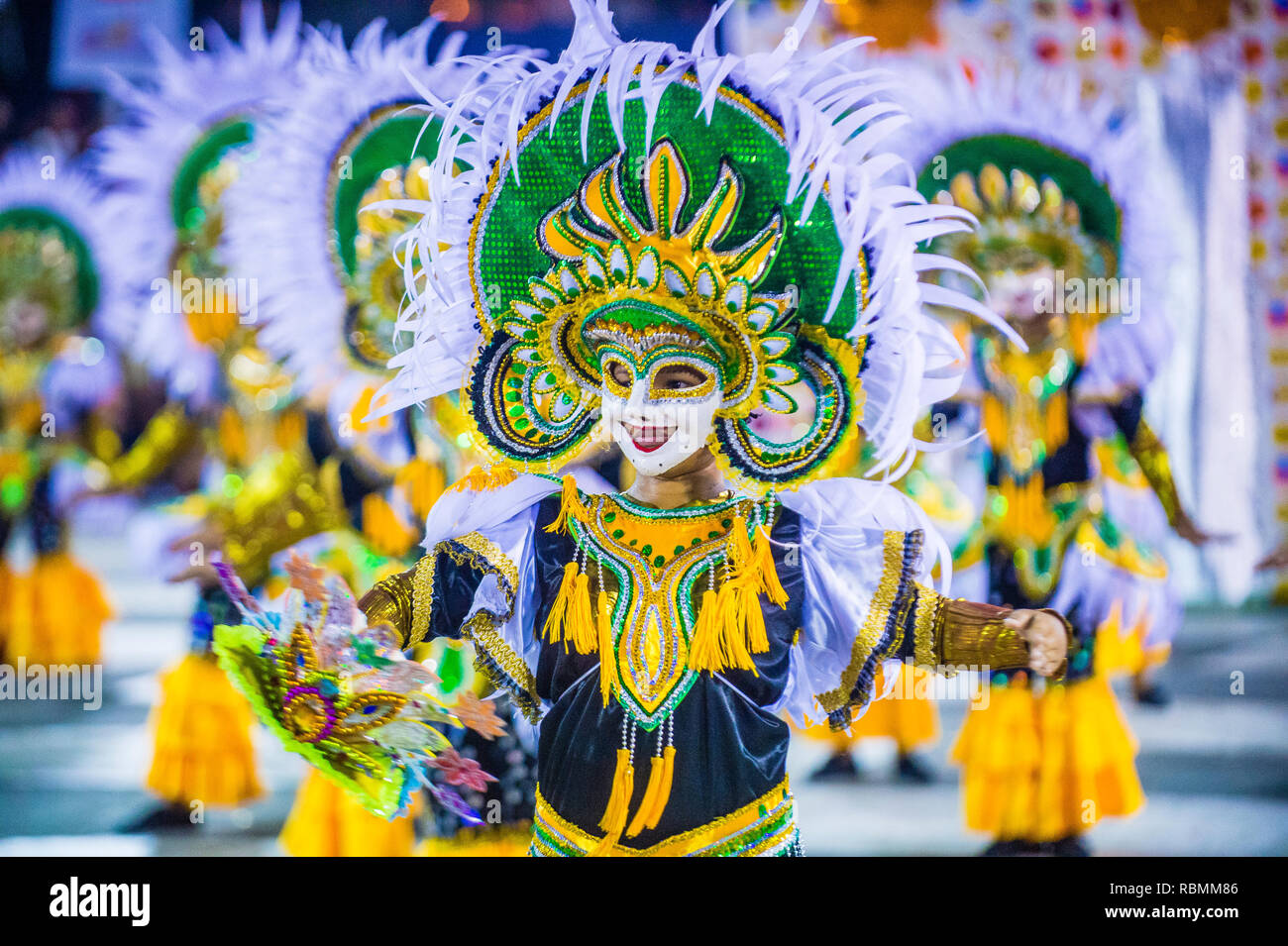 Participants in the Masskara Festival in Bacolod Philippines Stock ...