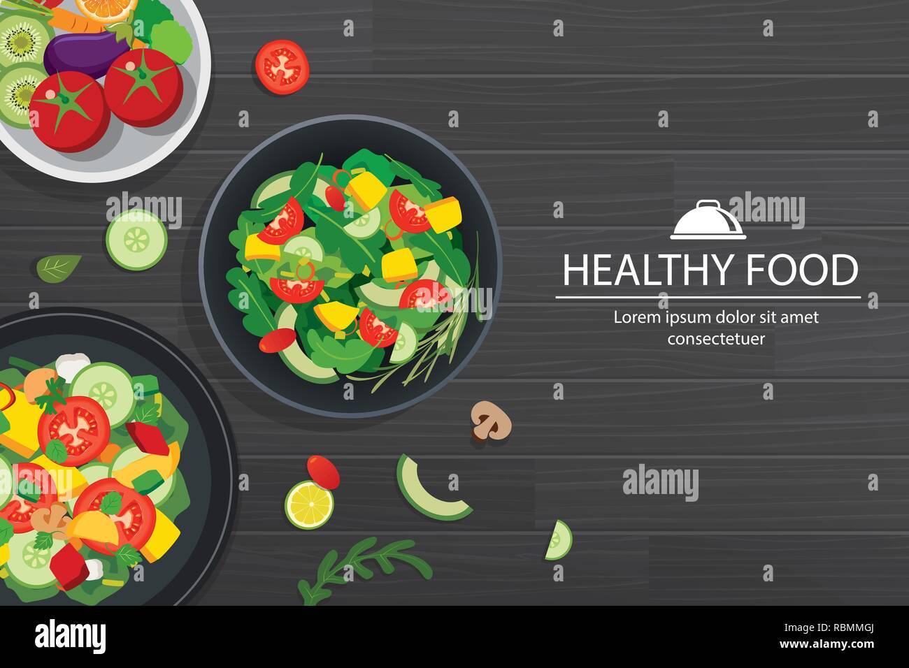 Concept healthy food heart Stock Vector Images - Alamy