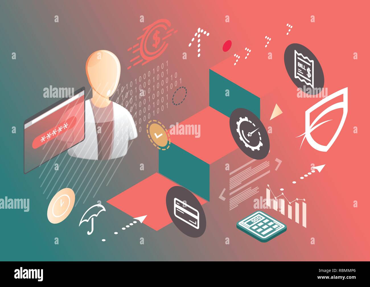 E-Commerce - Safe and Secure Illustration as EPS 10 File Stock Vector ...