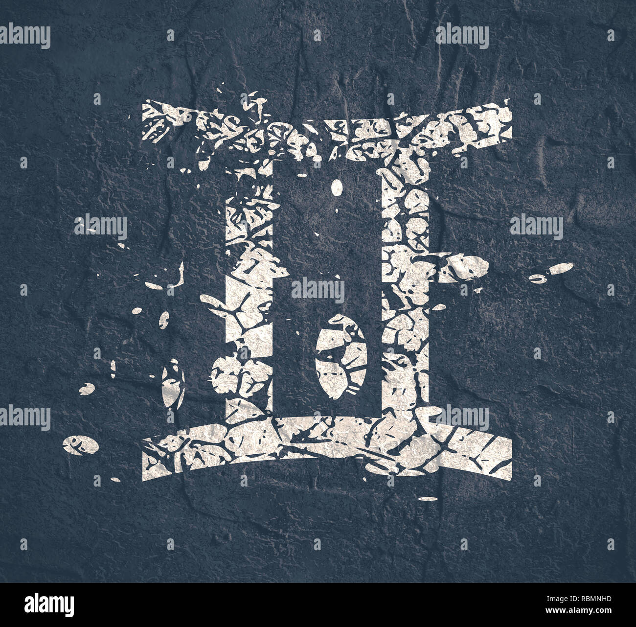 Astrological symbol. Twins sign. Grunge splatter texture Stock Photo ...