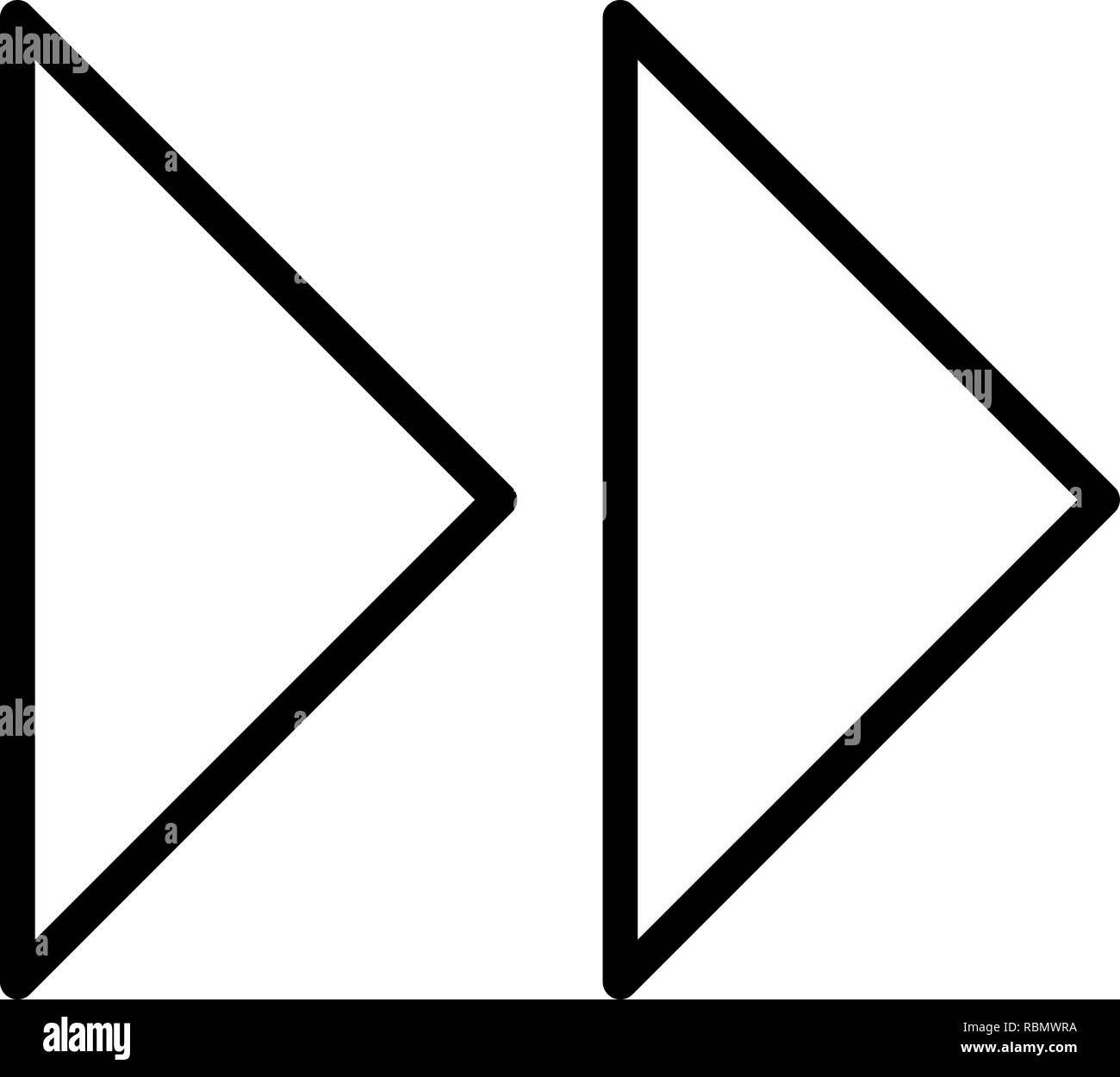 Vector Forward Arrows Icon Stock Vector Image & Art - Alamy