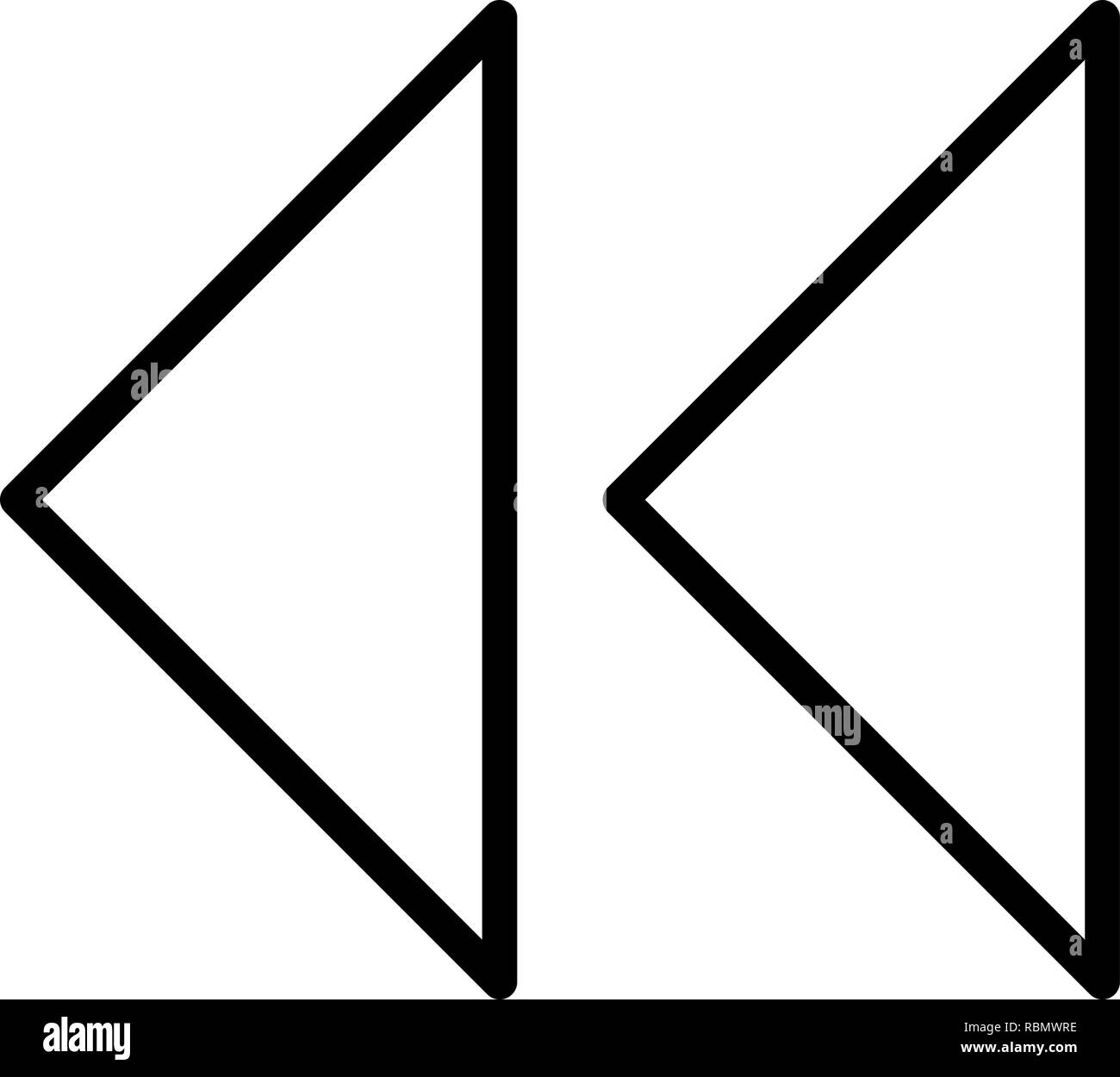 Vector Backward Arrows Icon Stock Vector Image & Art - Alamy