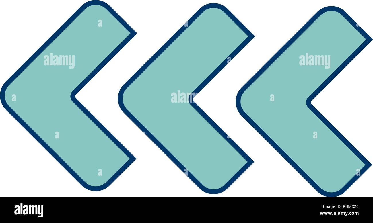 Vector Backward Arrows Icon Stock Vector Image & Art - Alamy