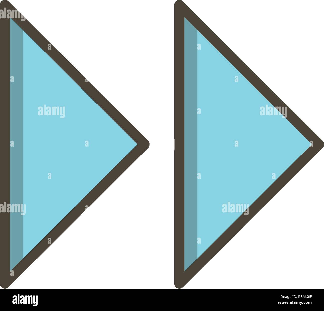 Vector Forward Arrows Icon Stock Vector Image & Art - Alamy